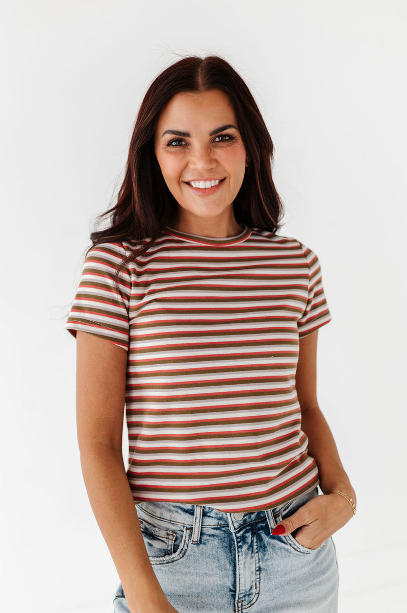 Ryn Striped Basic Tee – Livy&Kate Clothing